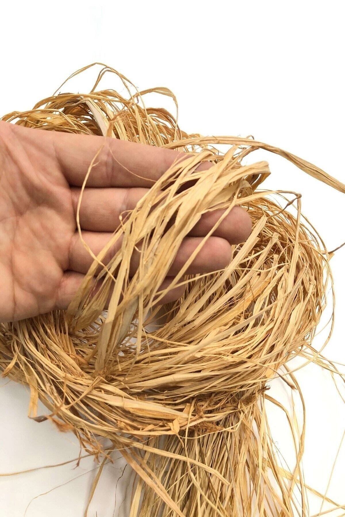 Happyland Doğal Rafya Muz Lifi Naturel Ip 100 Gr Saman Ip Süsleme Malzemesi | Happyland